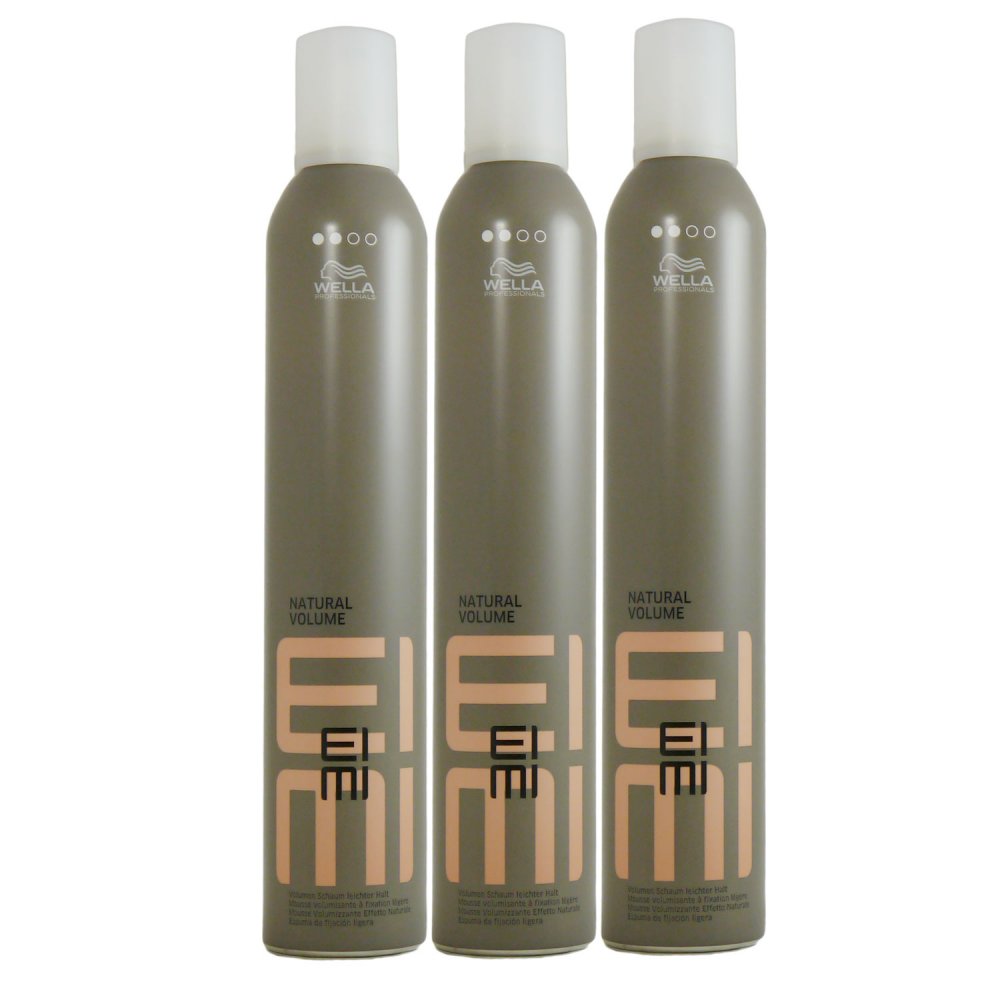 3 x 300 ml Wella Eimi Natural Volume Volumising Mousse Level 2 Set bei ... 3 x 300 ml Wella Eimi Natural Volume Volumising Mousse Level 2 Set bei ...